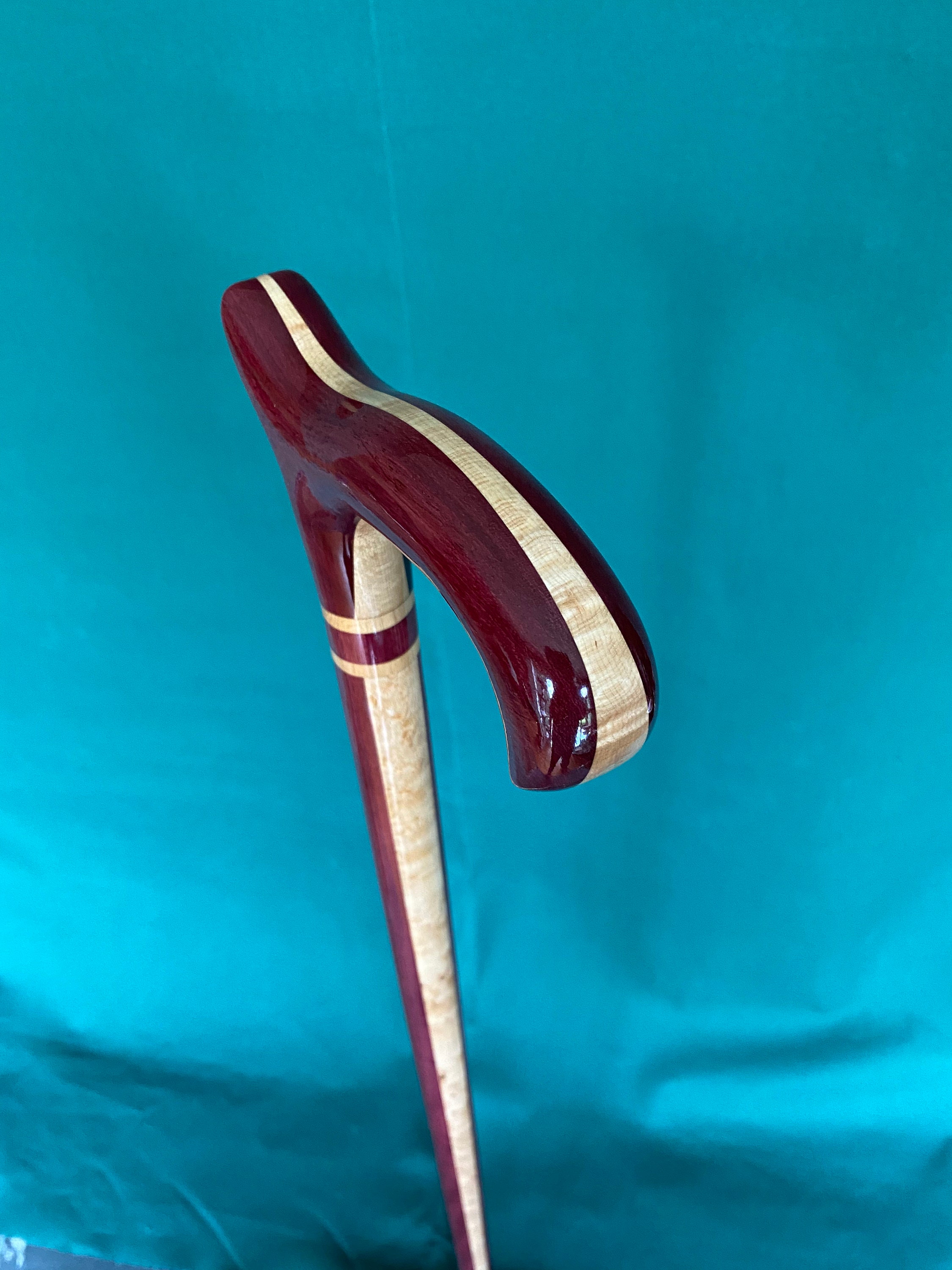 Purpleheart With Figured Birdseye Maple Cane - Etsy