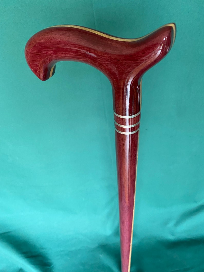 Purpleheart and Figured Birdseye Maple Cane With Aluminum Accent - Etsy