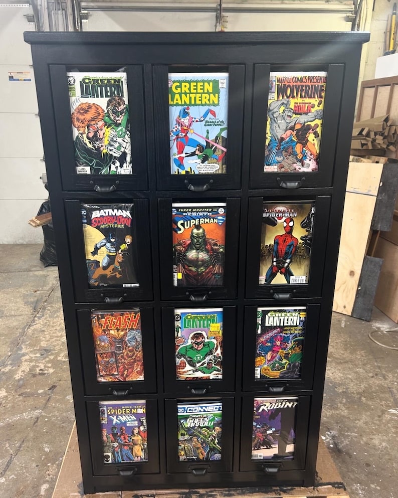 Comic Book Storage and Organization Cabinet / Comic Storage Boxes - Etsy