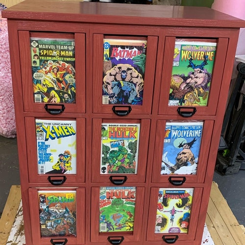 6 Drawer Comic Book Storage and Organization Cabinet - Etsy