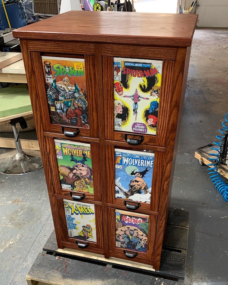 6 Drawer Comic Book Storage and Organization Cabinet - Etsy