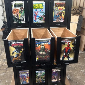 Comic Book Storage and Organization Cabinet / Comic Storage Boxes - Etsy