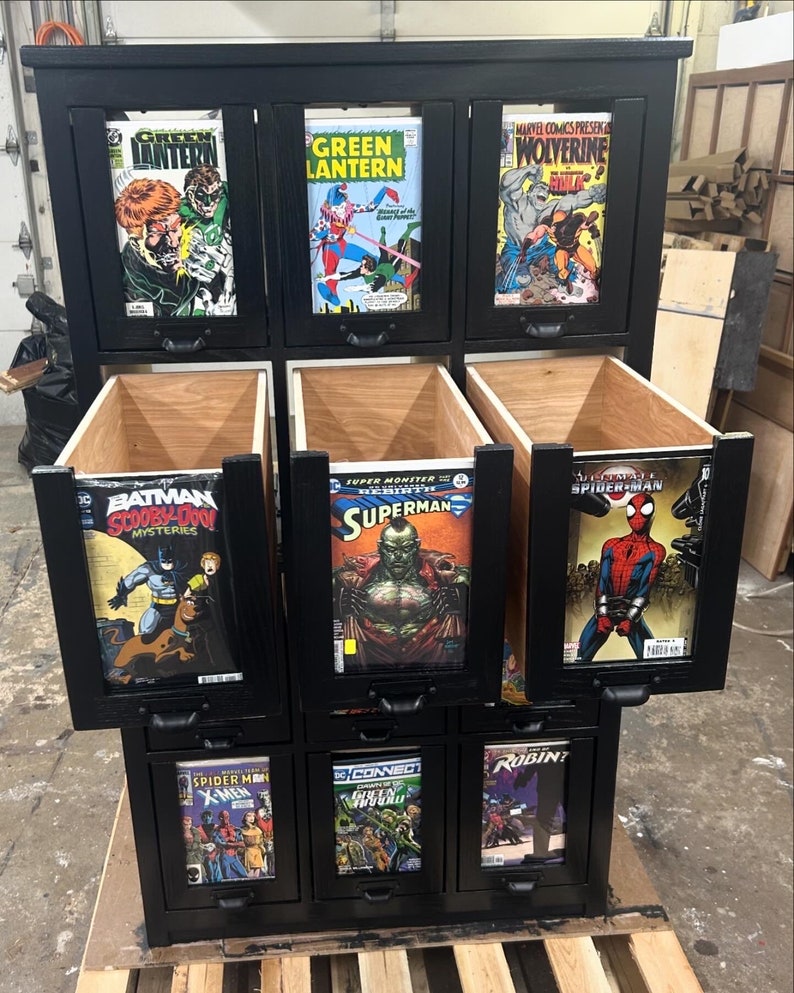 Comic Book Storage and Organization Cabinet / Comic Storage Boxes - Etsy