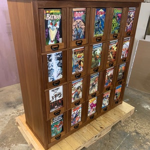 Comic Book Storage and Organization Cabinet With 20 Drawers - Etsy