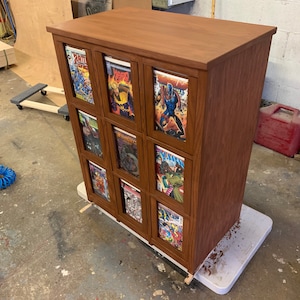 9-drawer Red Oak Comic Book Storage Cabinet - Etsy