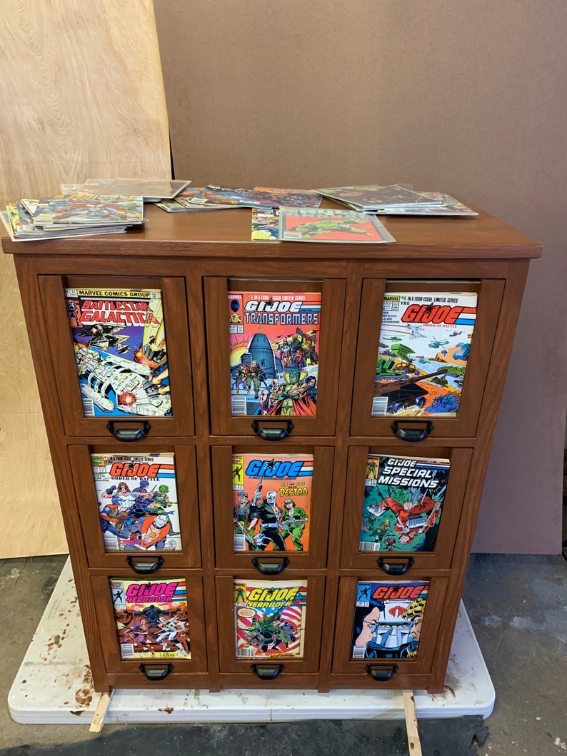 9 Drawer Comic Book Storage and Organization Cabinet - Etsy