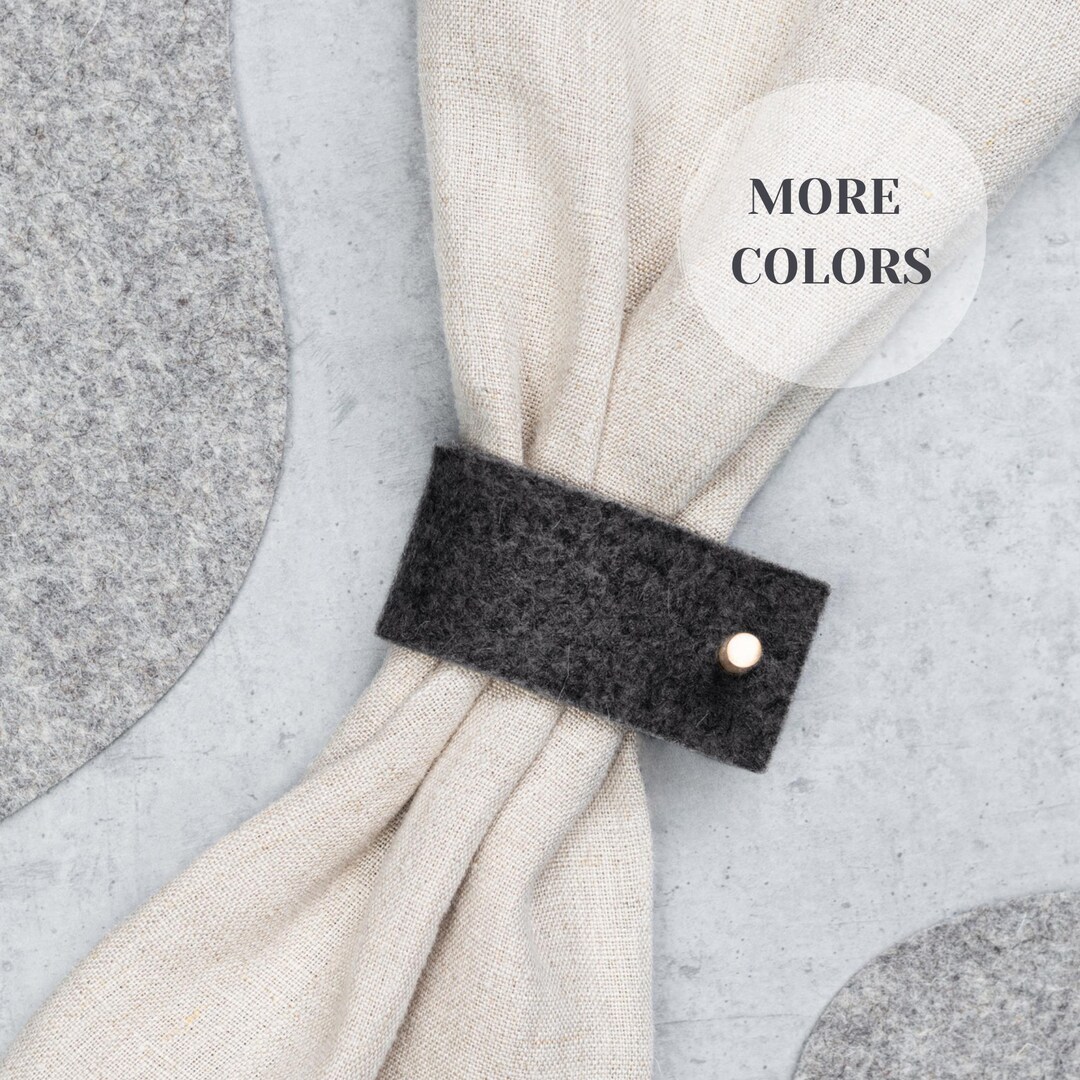 Modern Wool Felt Napkin Rings: Minimalist Table Setting - Etsy