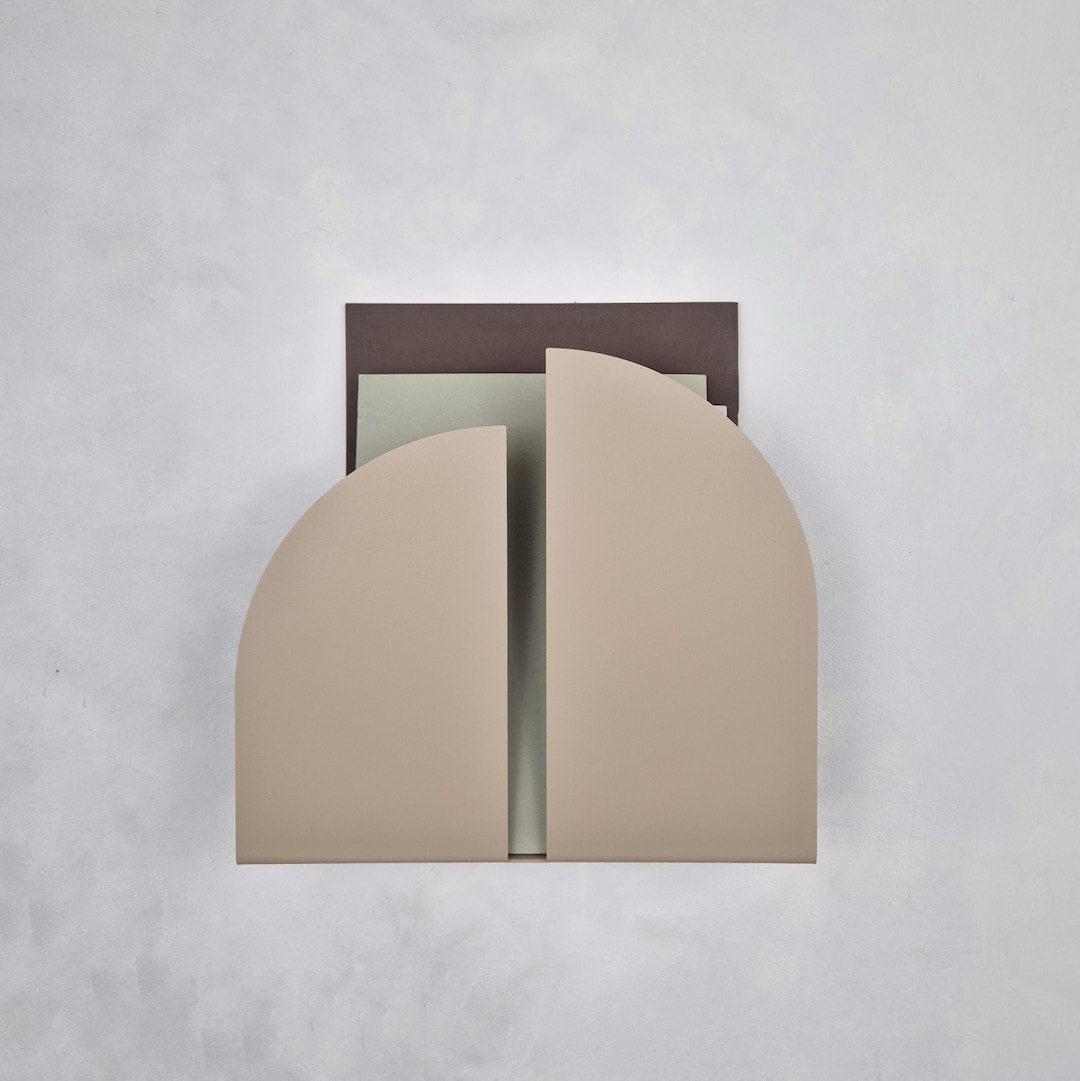 Beige Wall Magazine Rack BAUHAUS I Metal MCM Wall File Organizer - Etsy