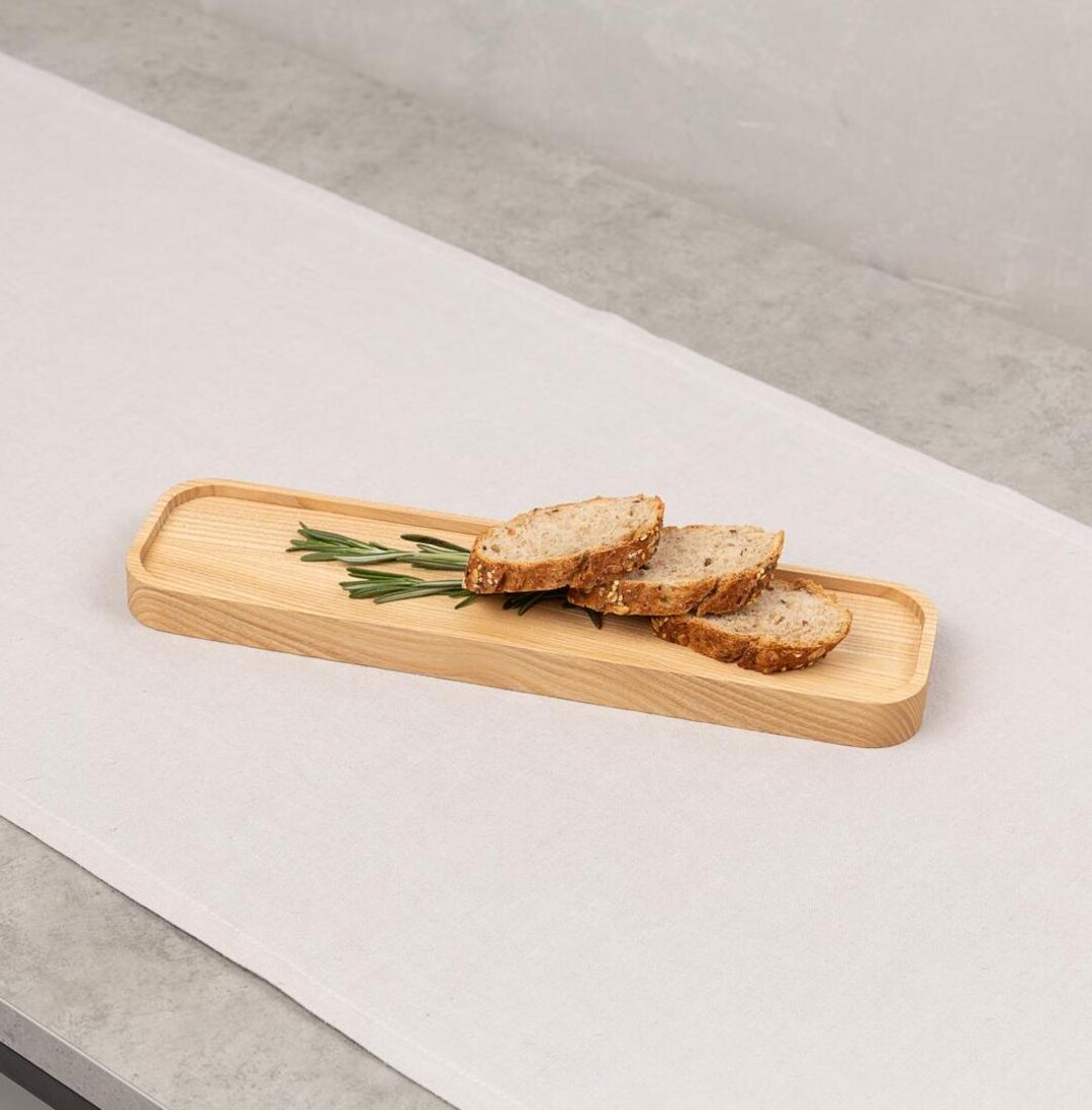 Narrow Wood Serving Tray I Bread Tray - Etsy