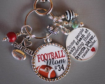 Sports Mom Key Chain, Football Mom Key Chain, Football Mom Pendant ...
