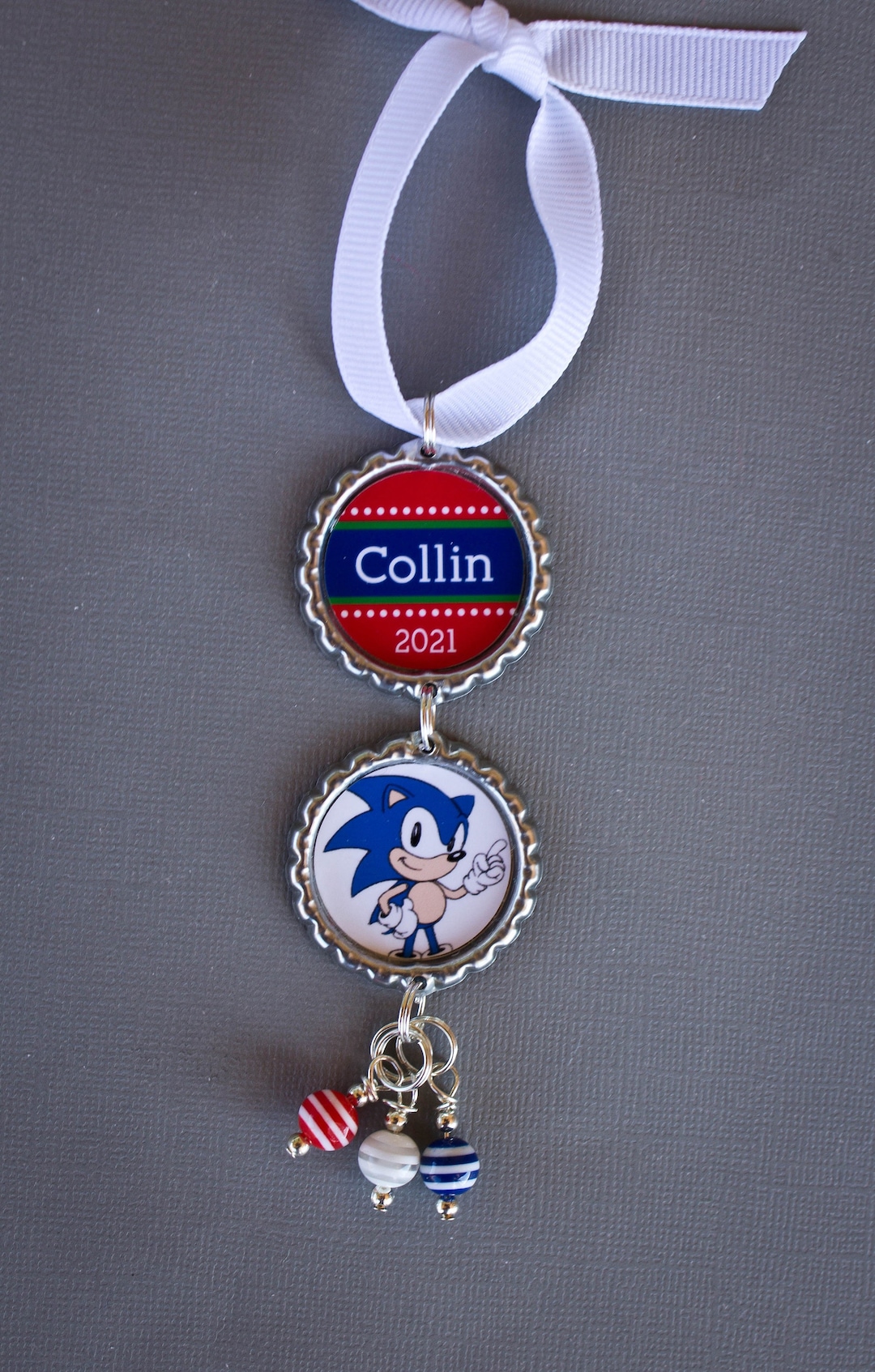 Personalized SONIC Ornament, Sonic Christmas Ornament, Sonic Party ...