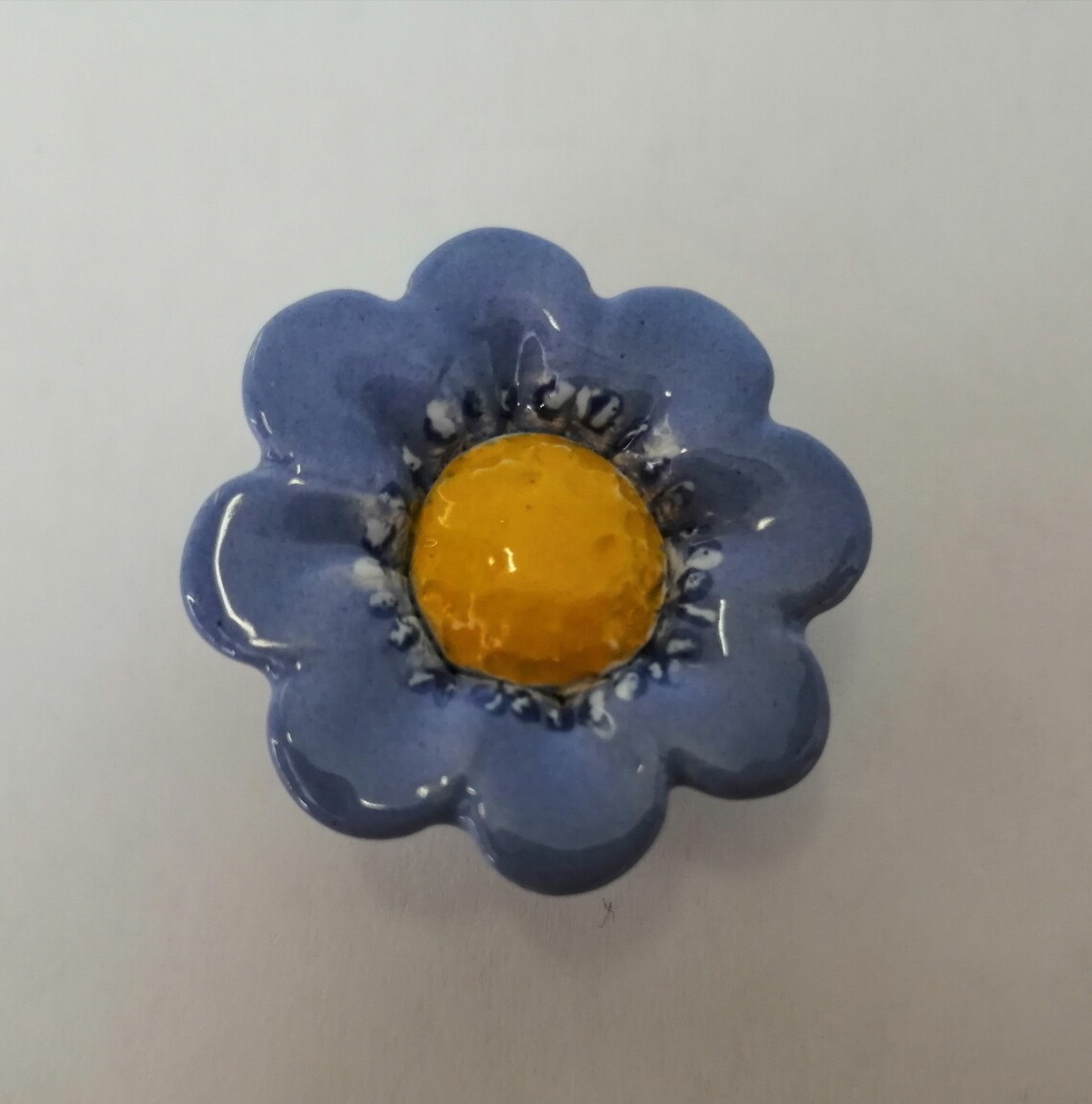 Ceramic Light Blue Daisy Ceramic Flowers Handmade Pottery - Etsy