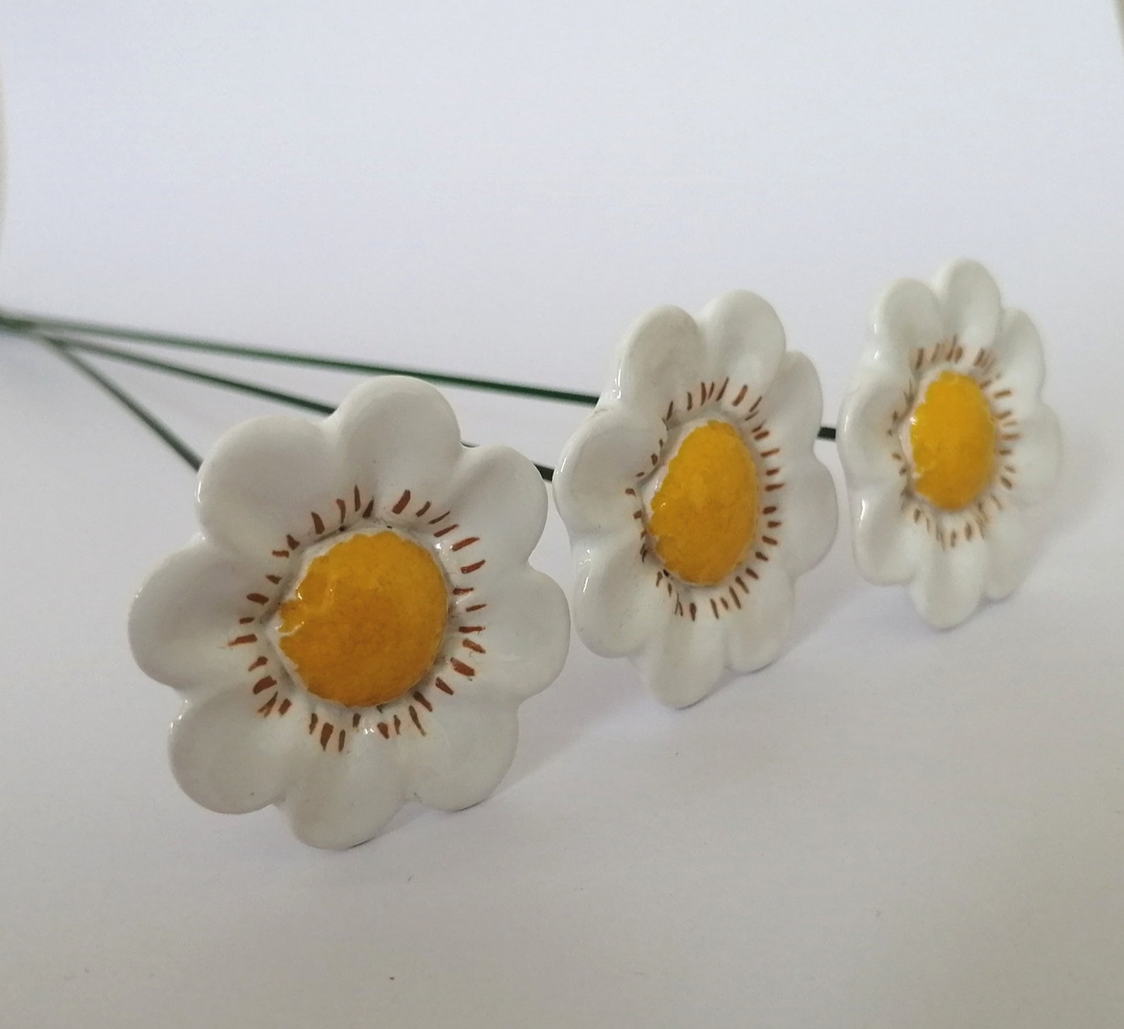 Ceramic Daisy, Daisy Clay, Daisy Gift, Daisy Pottery, White Daisies ...