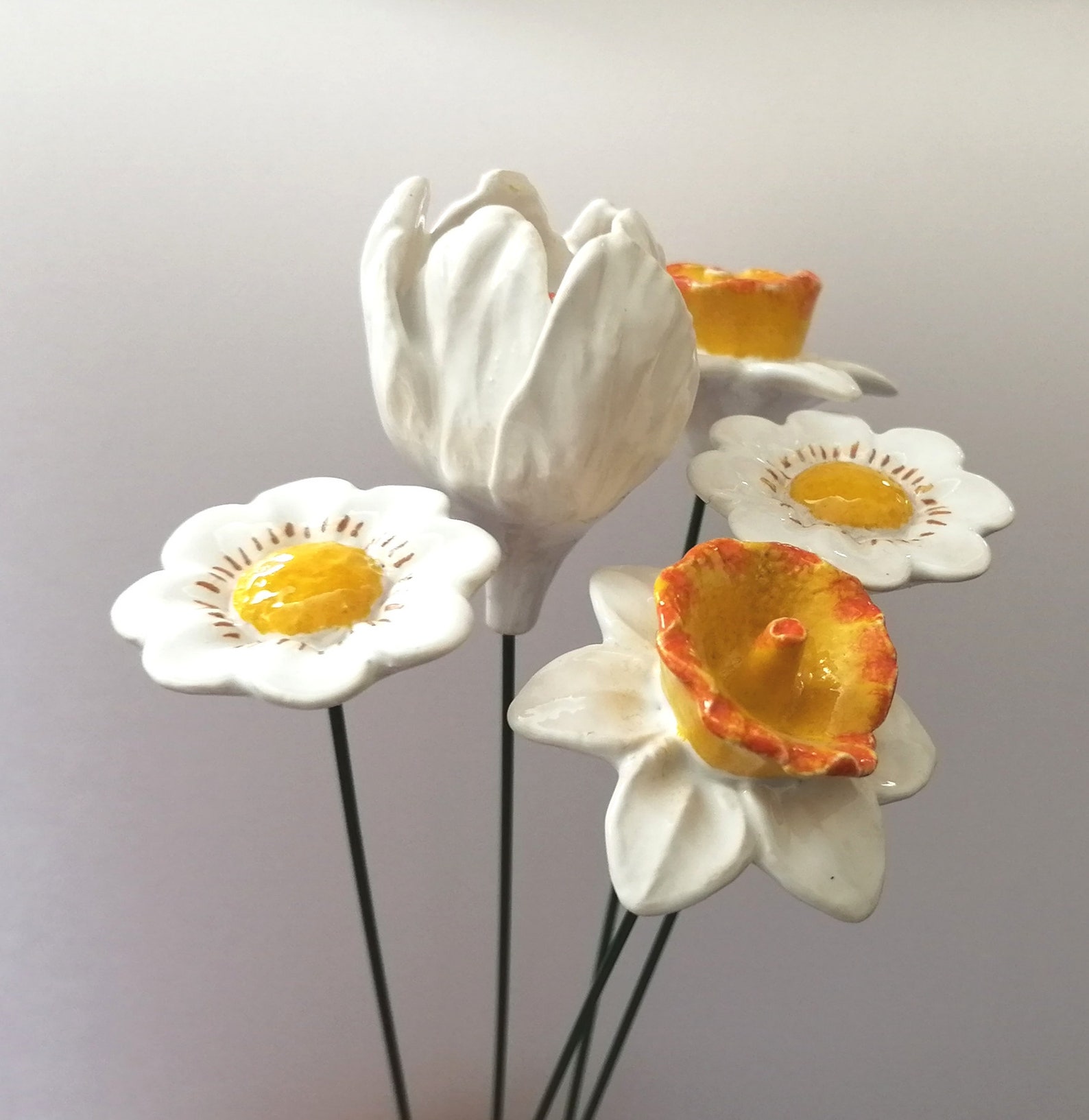 Ceramic Daisy, Daisy Clay, Daisy Gift, Daisy Pottery, White Daisies ...