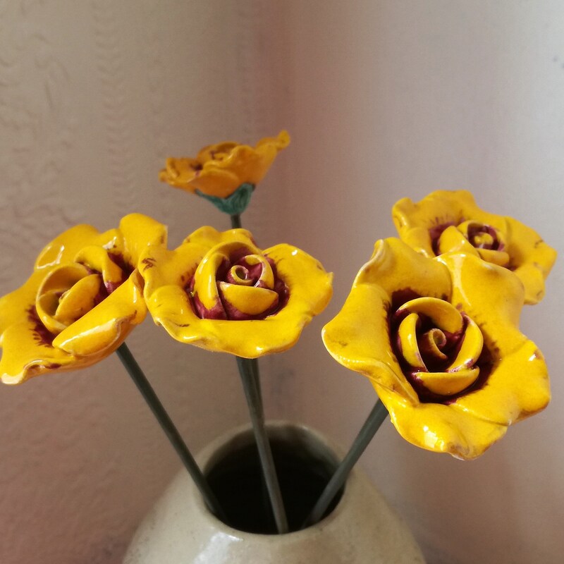 Ceramic Rose - Etsy