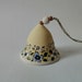 Ceramic Light Yellow Bell, Pottery Bell, Handmade Bell, Flower Decal ...