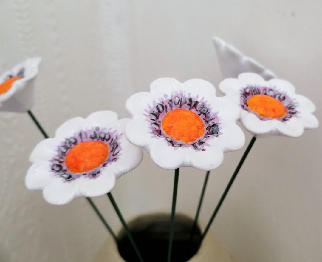 Ceramic Daisy, Daisy Clay, Daisy Gift, Daisy Pottery, White Daisies ...