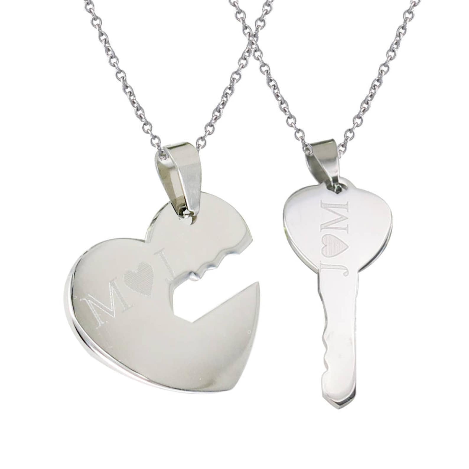 Couples Necklace / Couples Jewelry / Boyfriend Necklace / | Etsy