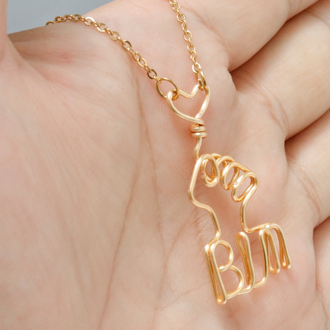 Black Lives Matter,blm Jewelry,protest Necklace Gold ,custom Necklace ...