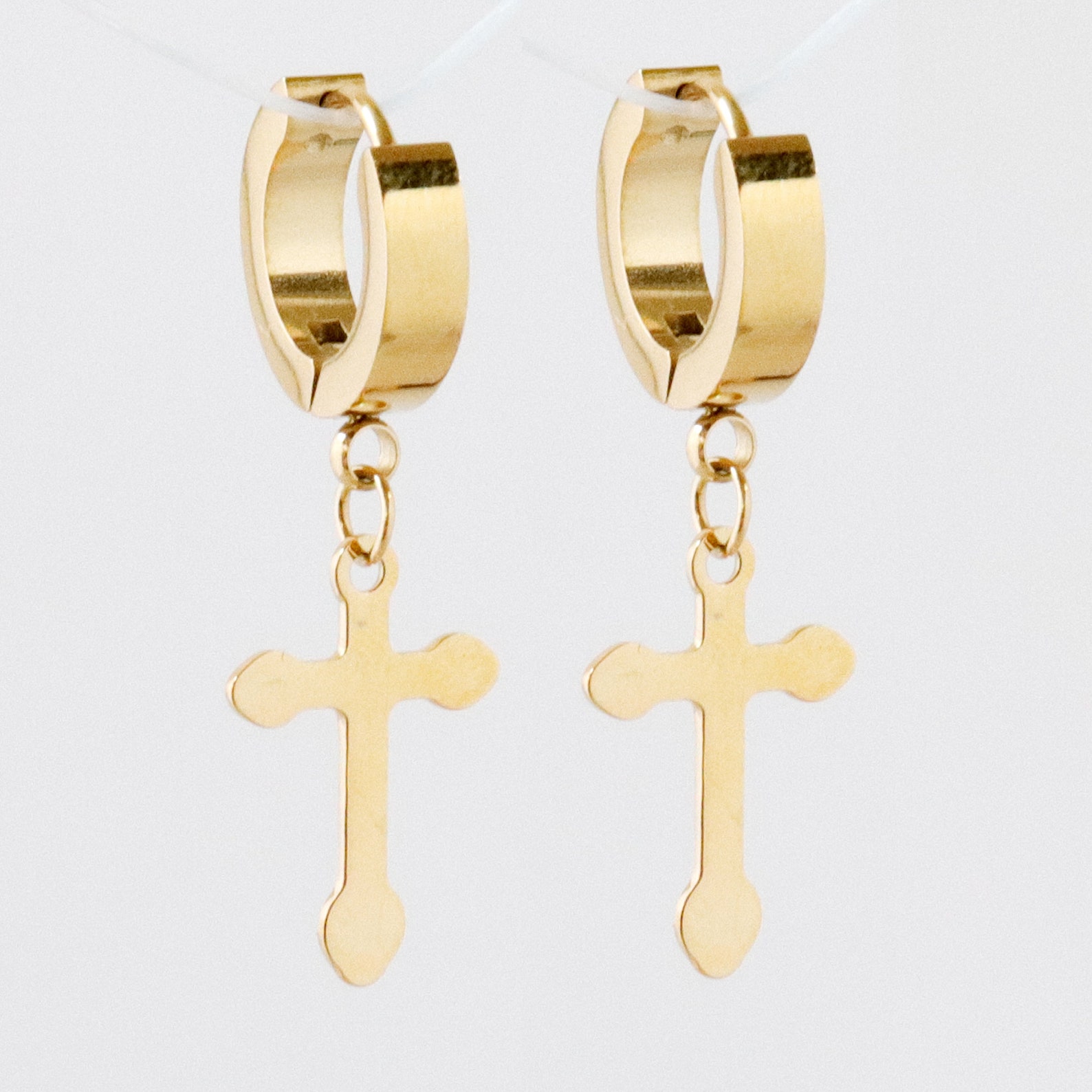Men Cross Earringscross Hoop Earringscross Earrings Hoop - Etsy