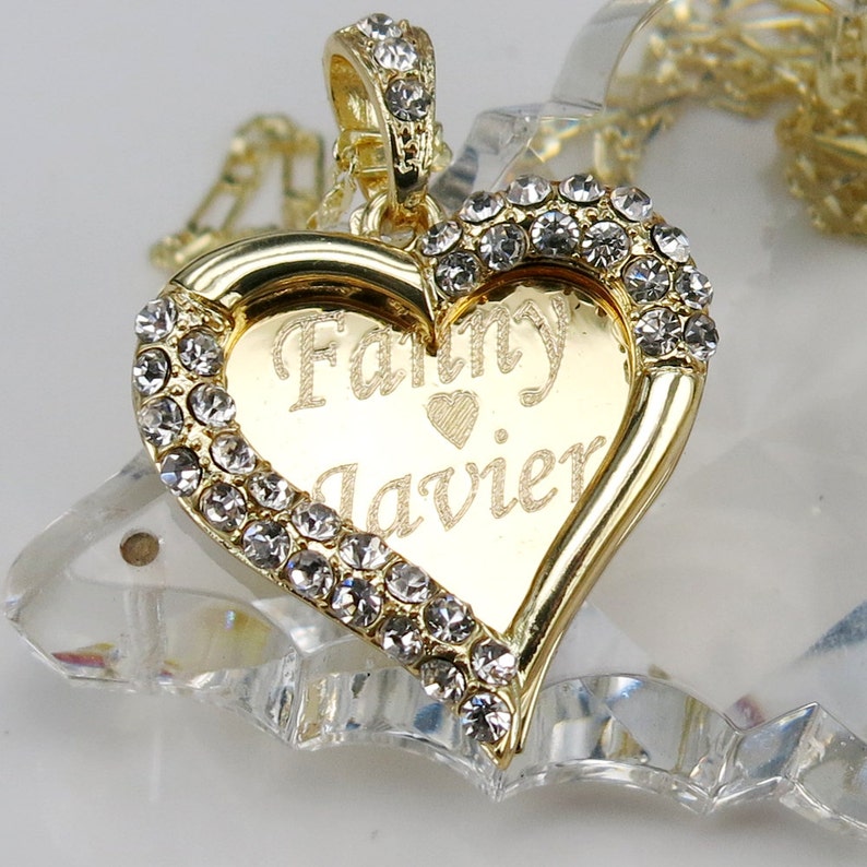 Heart Necklace, Personalized Heart Necklace, Sterling Silver Heart ...