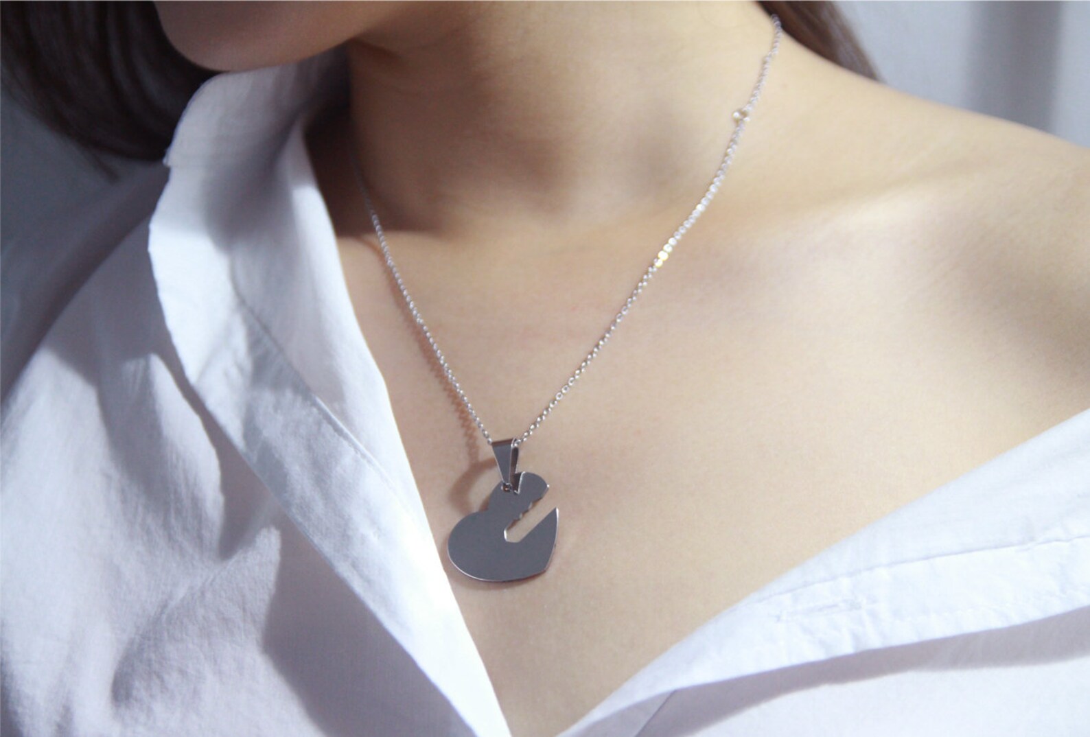 Couples Necklace / Couples Jewelry / Boyfriend Necklace / | Etsy