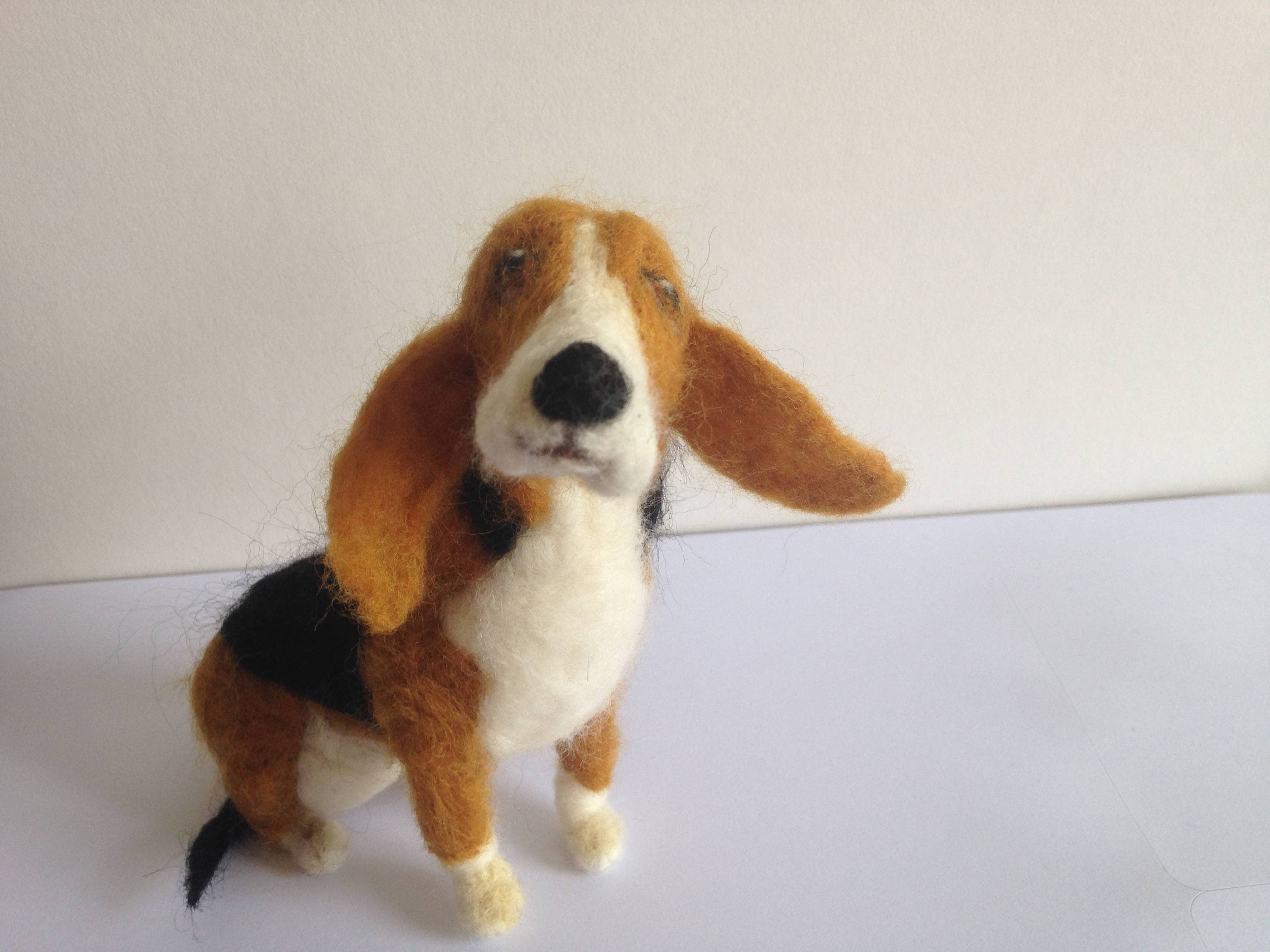 Handmade Needle Felted Basset Hound - Etsy UK