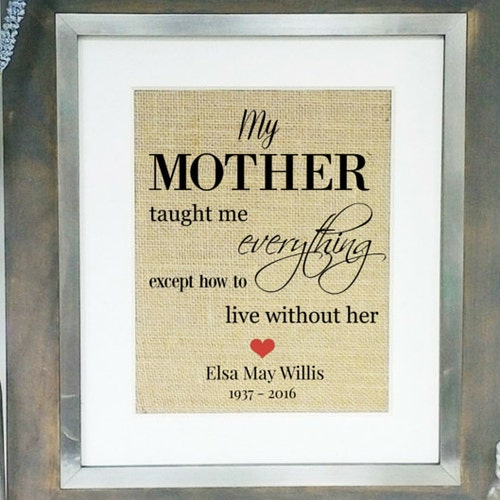 Mother Memorial Sign Sympathy Gift in Memory of Mom Mommy - Etsy