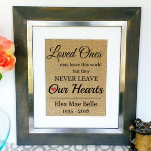 Personalized Sympathy Gift Condolence Message Gifts Burlap - Etsy