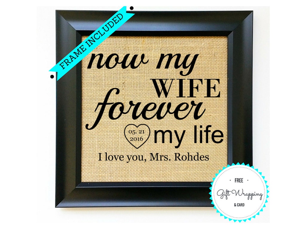 FRAME INCLUDED Gift From Husband for Bride Wedding Gift From - Etsy