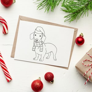 Dachshund Holiday Cards Dog Christmas Card Dachshund Note Cards Winter ...