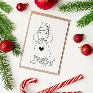 Dachshund Holiday Cards Dog Christmas Card Dachshund Note Cards Winter ...