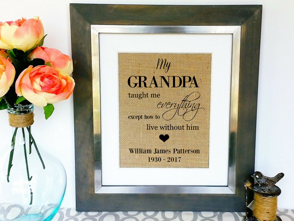 GRANDPA Memorial Print In Memory of Grandfather Loss of Papa | Etsy GRANDPA Memorial Print In Memory of Grandfather Loss of Papa | Etsy