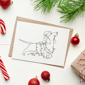 Dachshund Holiday Cards Dog Christmas Card Dachshund Note Cards Winter ...