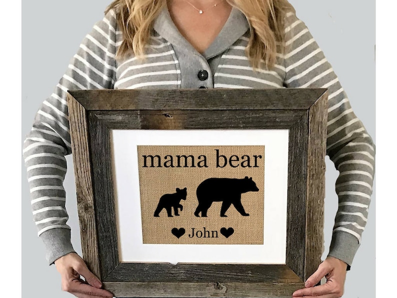 Mama Bear Sign - Birthday Present for Mom - Momma Bear Gifts - Baby ...