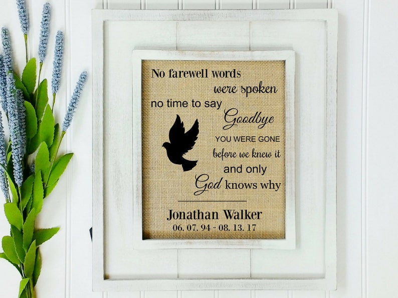 SUDDEN LOSS Memorial Print Tribute in Memory of Death Father - Etsy