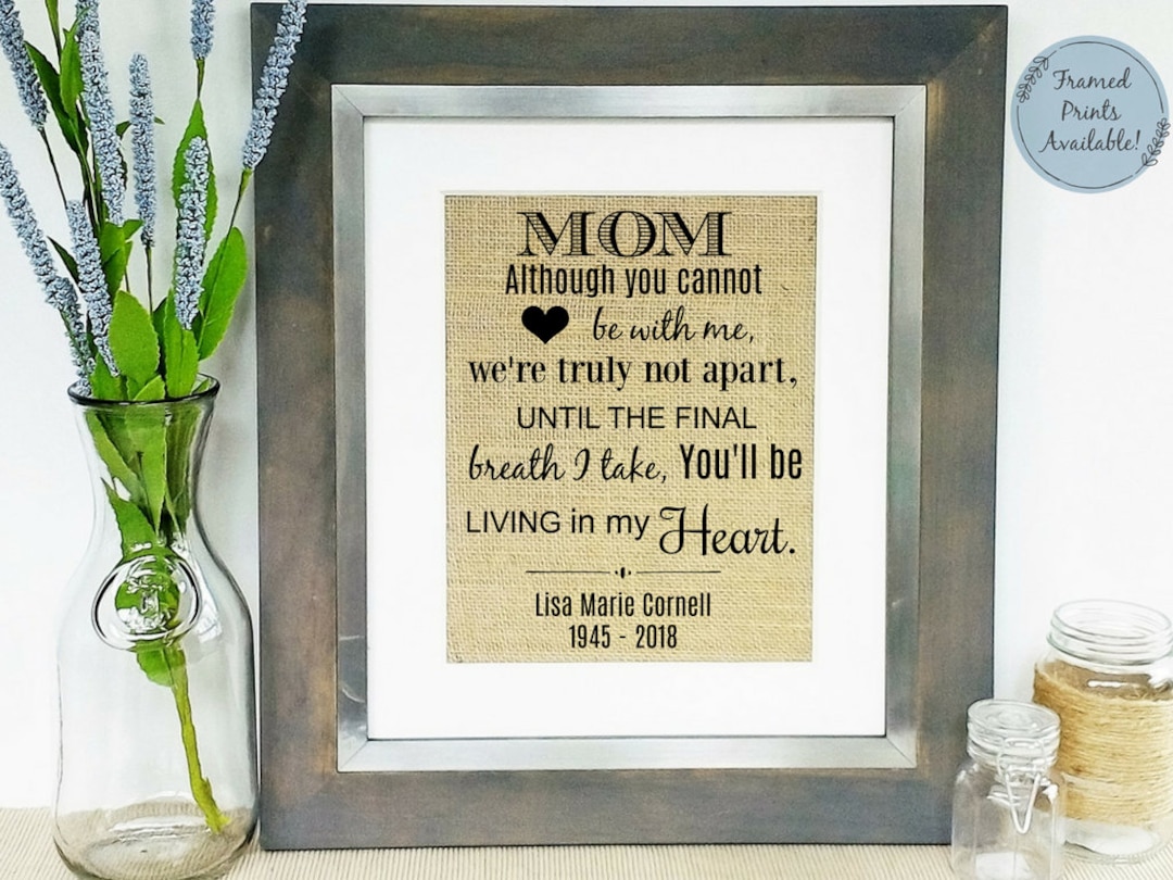 MEMORIAL GIFT MOM - Sympathy Gift Mother - Bereavement Gift for Mother ...