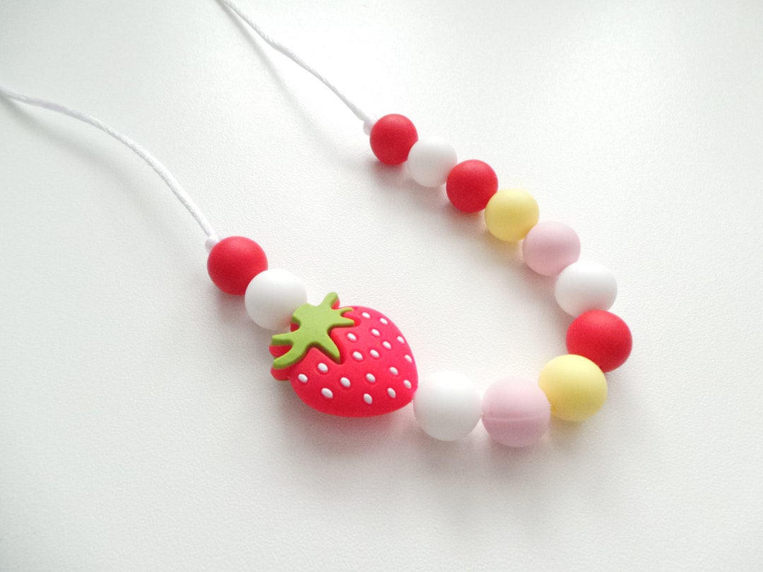 Strawberry Kids Necklace: Sensory Autism ADHD Jewellery - Etsy