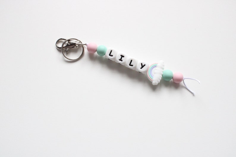 Back to School Personalised Rainbow Keyring Back to School - Etsy