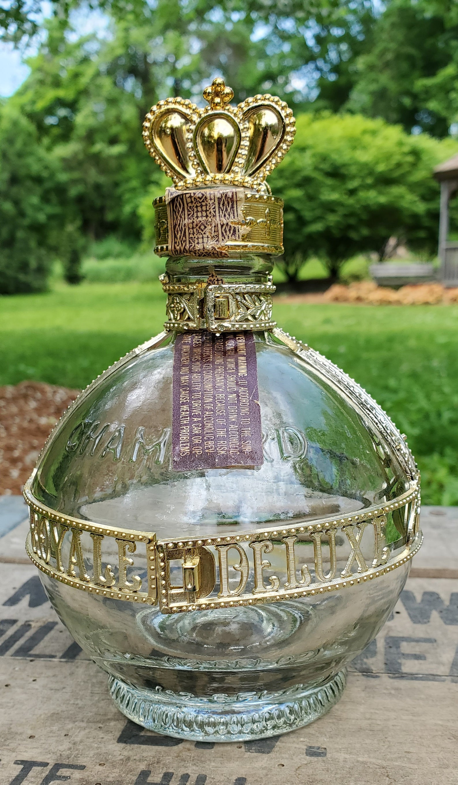 Chambord Liqueur Royale Deluxe Glass Bottle Empty Decanter Vintage 375 Ml Etsy