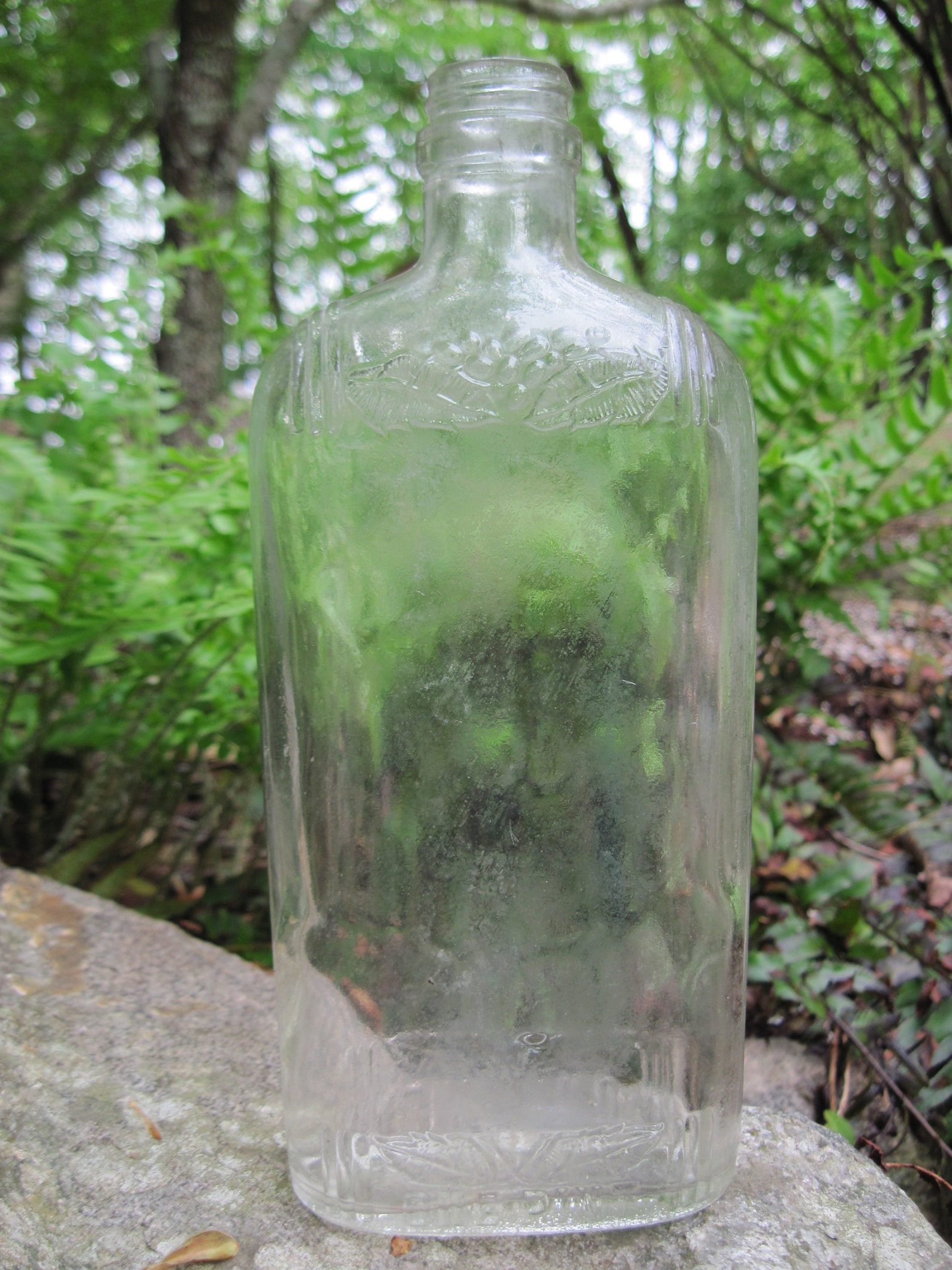 Vintage Clear Wine Bottle One Pint Etsy