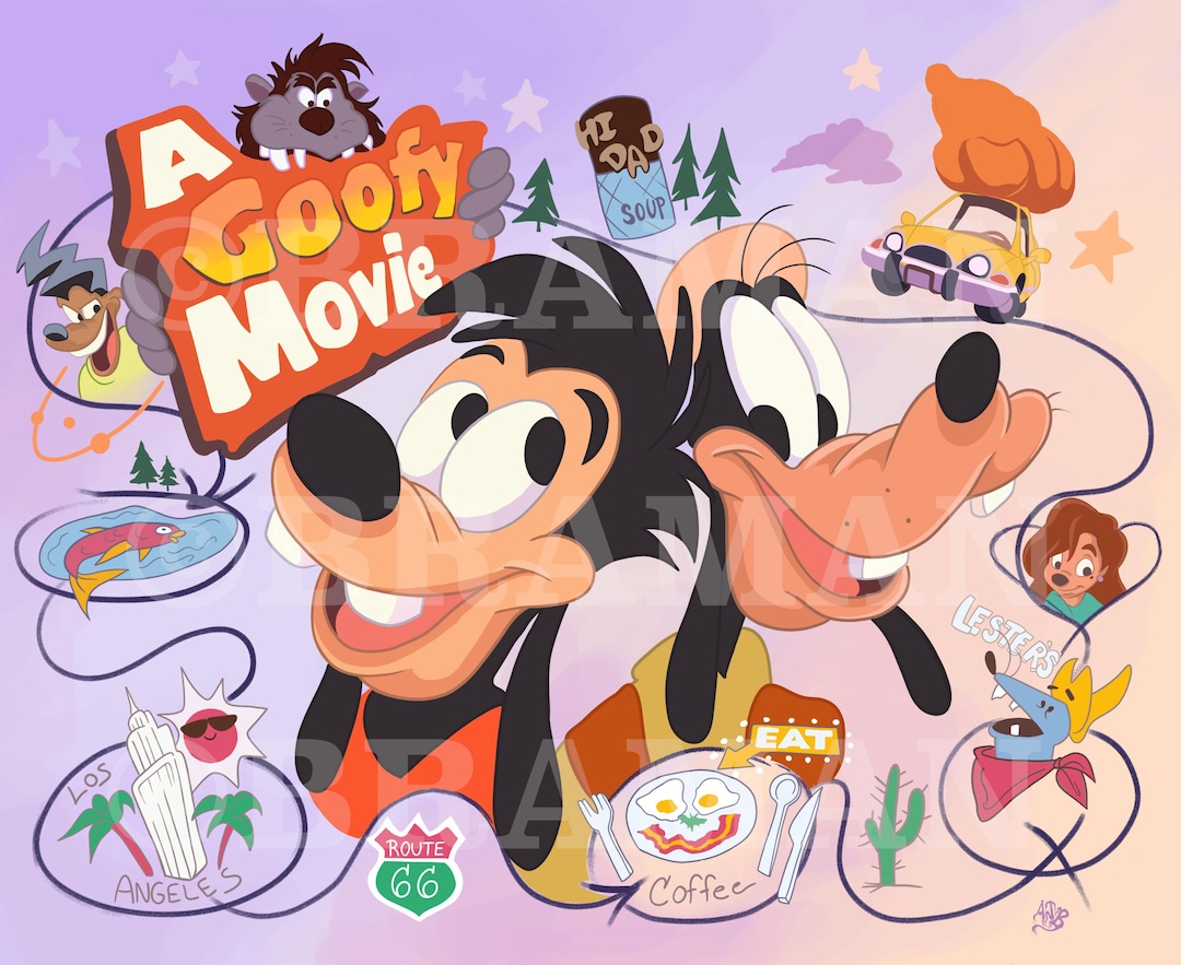 The Open Road 11x14 A Goofy Movie Art Print - Etsy