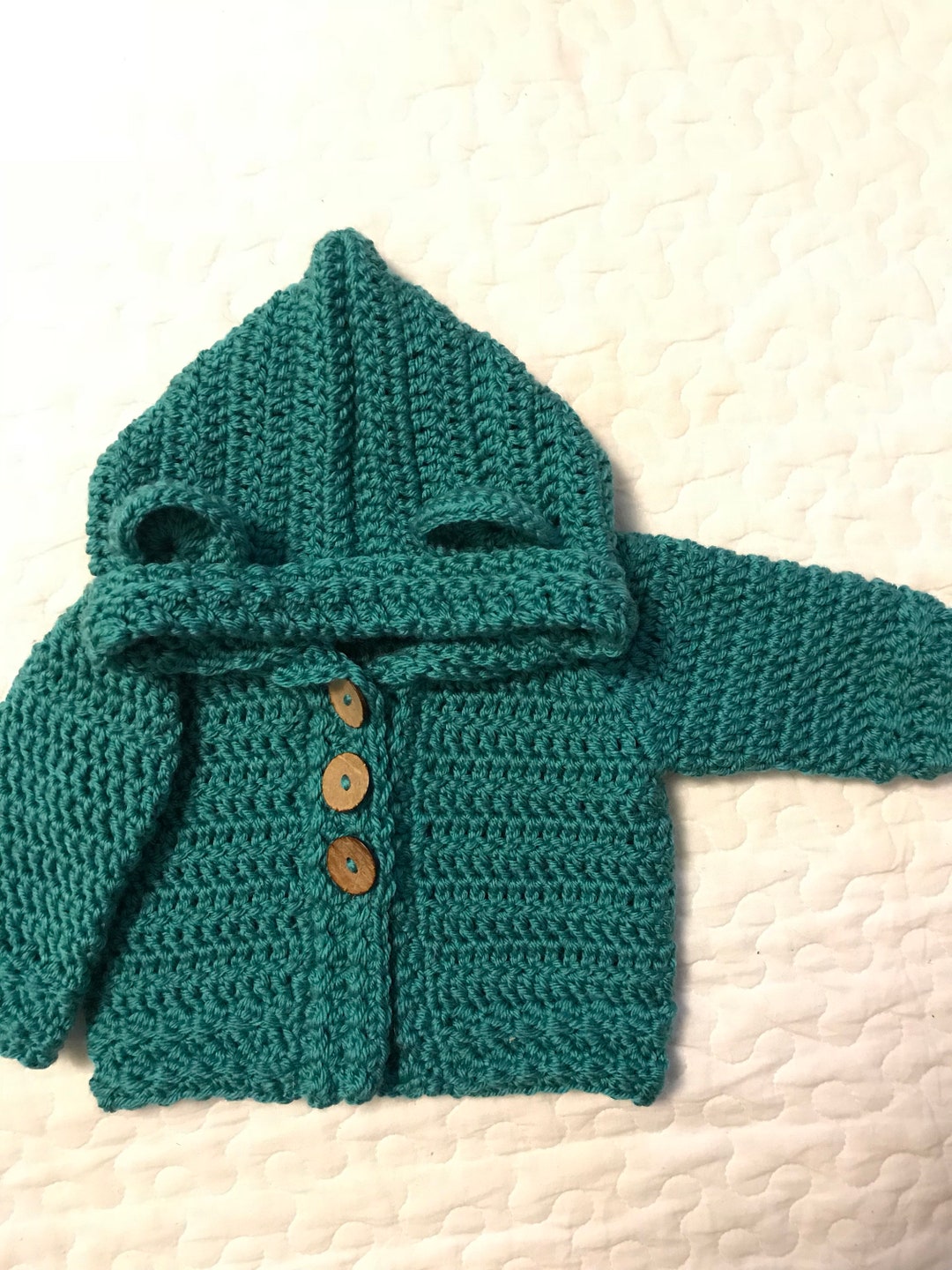 Jade Green Teddy Bear Hoodie Button up Cardigan Sweatshirt - Etsy