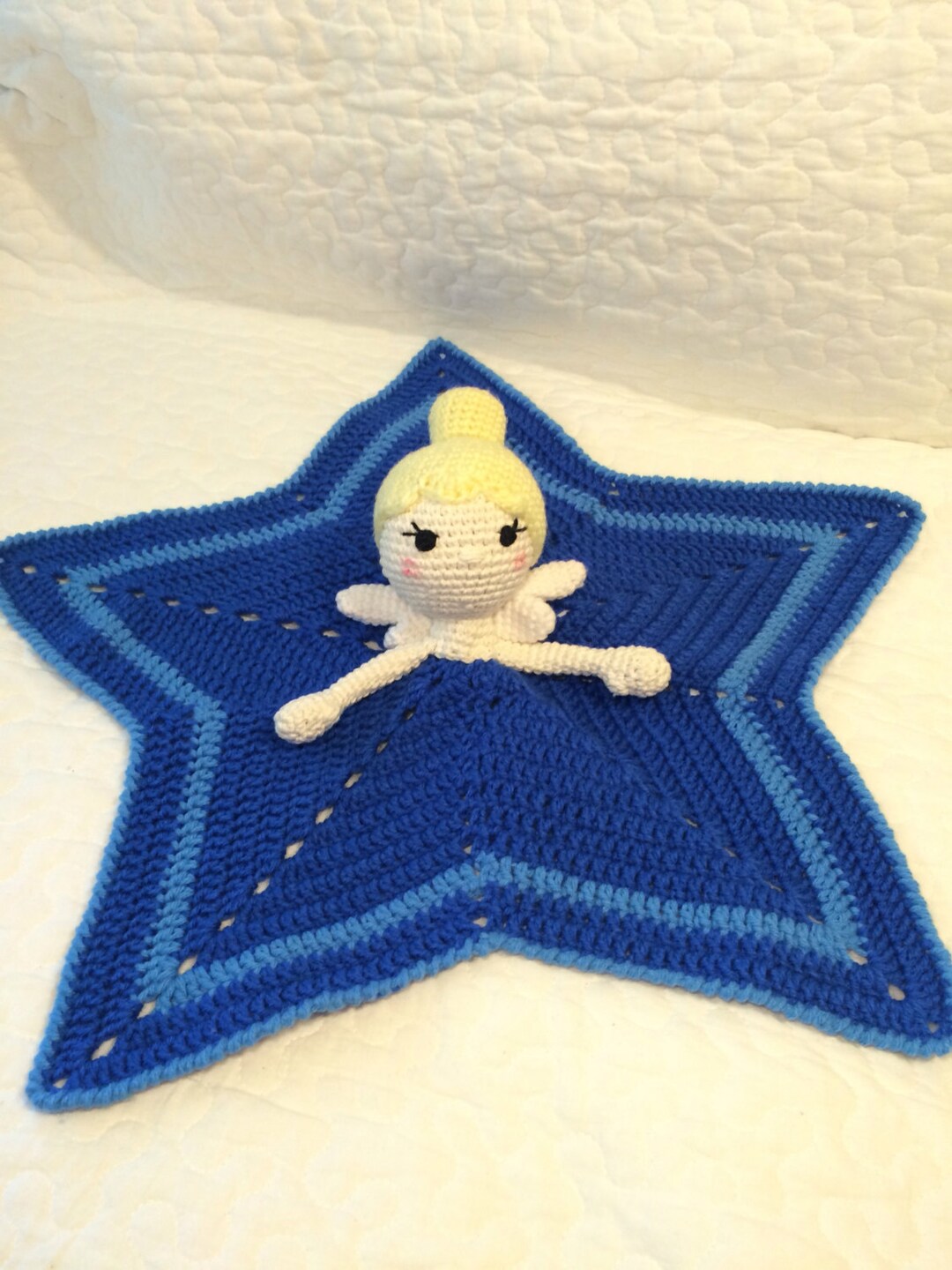 Fairy Princess, Tinkerbell Inspired, Security Blanket, Soft Crocheted ...
