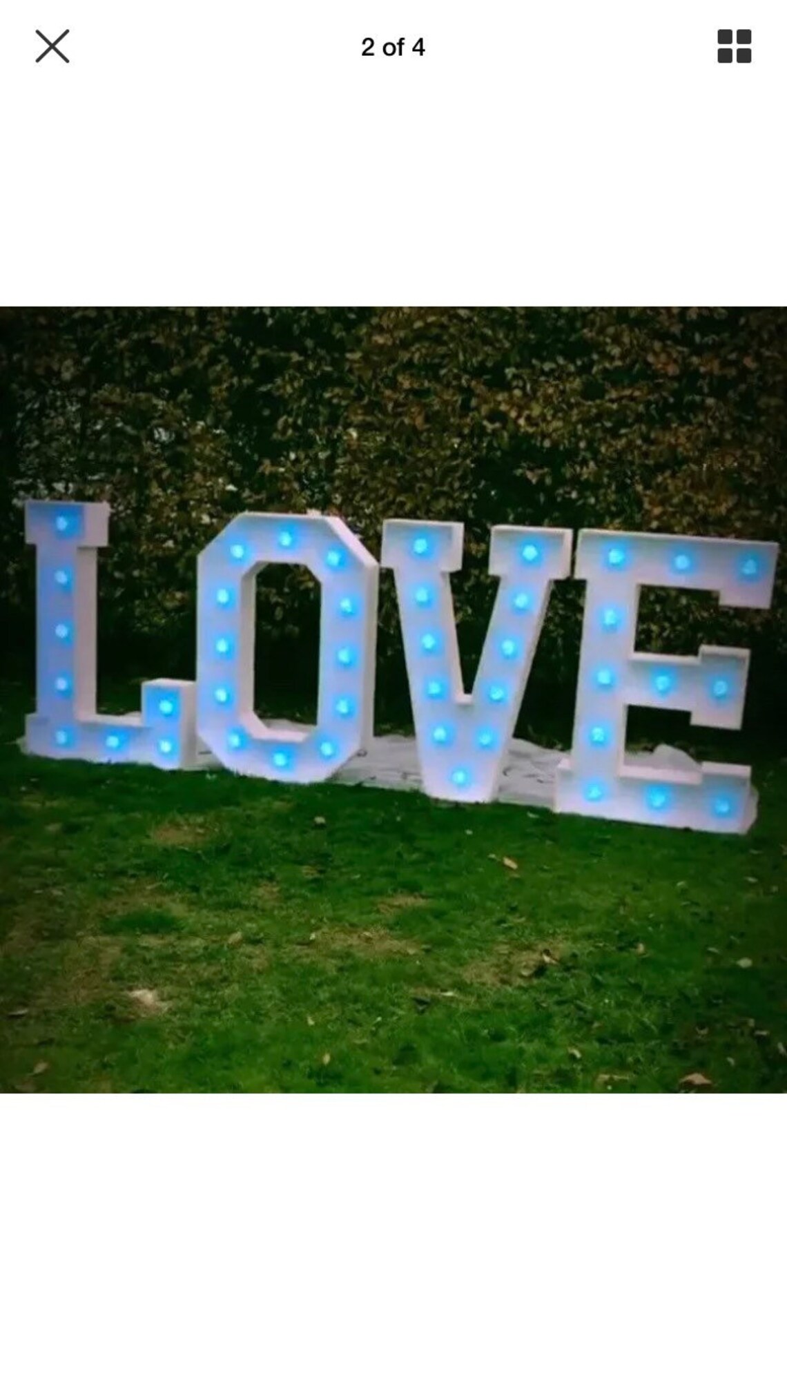 4ft Coloured Led Love Letters, Any Letter Number Available - Etsy
