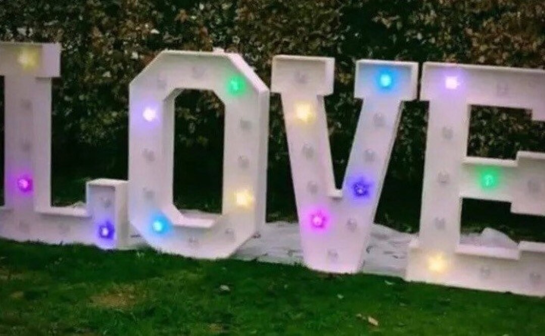 4ft Coloured Led Love Letters, Any Letter Number Available - Etsy UK