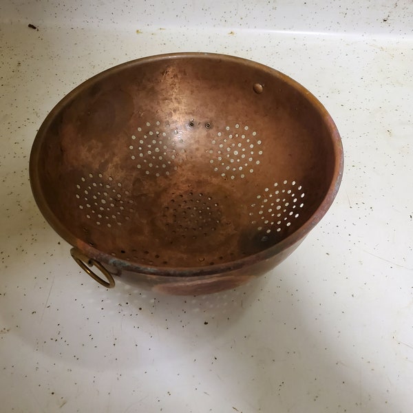 Copper Colander - Etsy