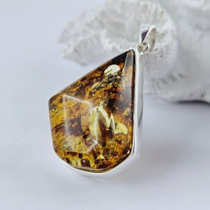 Huge Elegant Shiny Cognac Amber Pendant, Natural Baltic Amber and ...