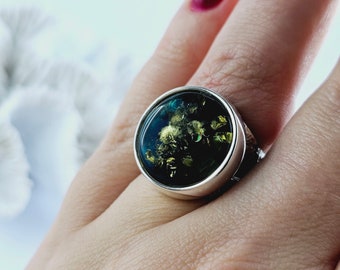 Incredible Light Blue Amber, Natural Baltic Amber Ring, Unique Amber ...