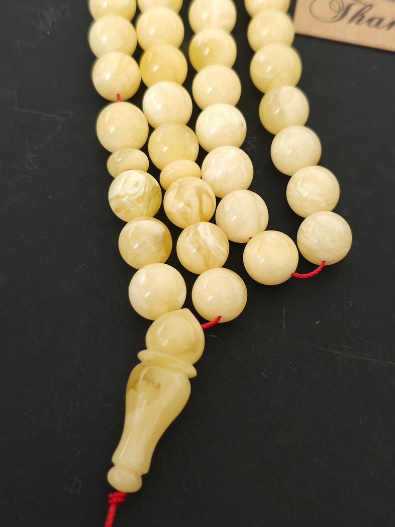 Royal Baltic Amber Islamic Prayer Rosary, 66 Beads, Exclusive Amber ...